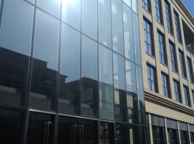 2.0mm Thick Aluminium Curtain Walls Exposed Hidden Frame Glass Curtain ...