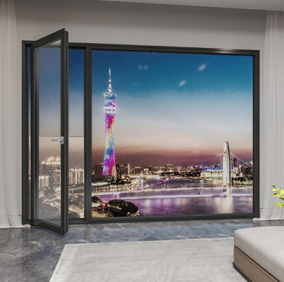 Black Anodized Aluminum Windows , Inswing Outswing Corner Casement Window