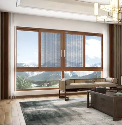 4 Track Aluminium Sliding Windows , Horizontal Sliding Sash Windows