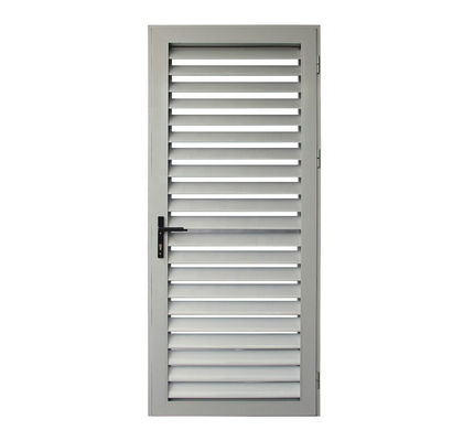 Exterior Aluminium Louver Doors Tempered Glass With Ventilation