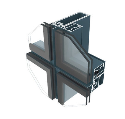 110 Series Aluminium Exposed Hidden Frame Glass Curtain Wall System