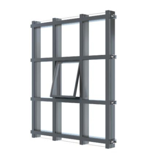 110 Series Aluminium Exposed Hidden Frame Glass Curtain Wall System