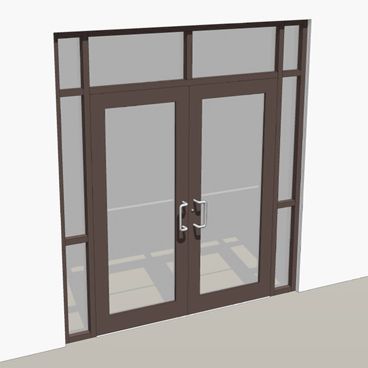 Reflective Double Glass Aluminium Swing Door Aluminium Spring Doors for ...